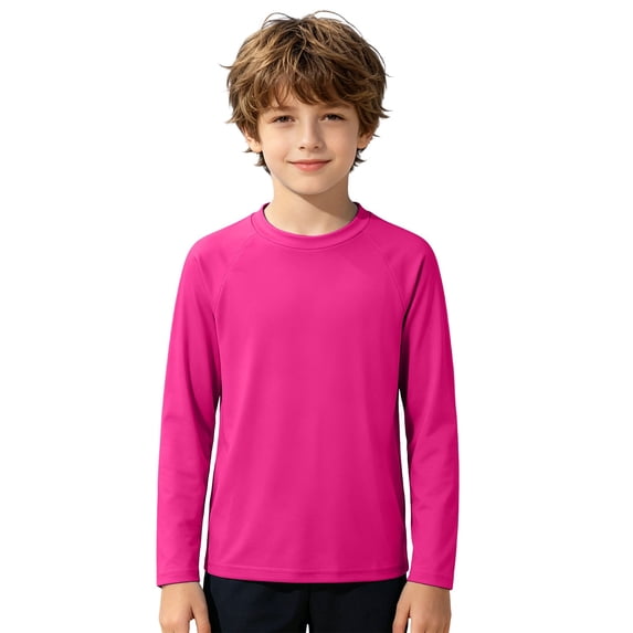 Byoo Tween Boys Quick Dry Rash Guard UPF 50+ Solid Long Sleeve Swim ...