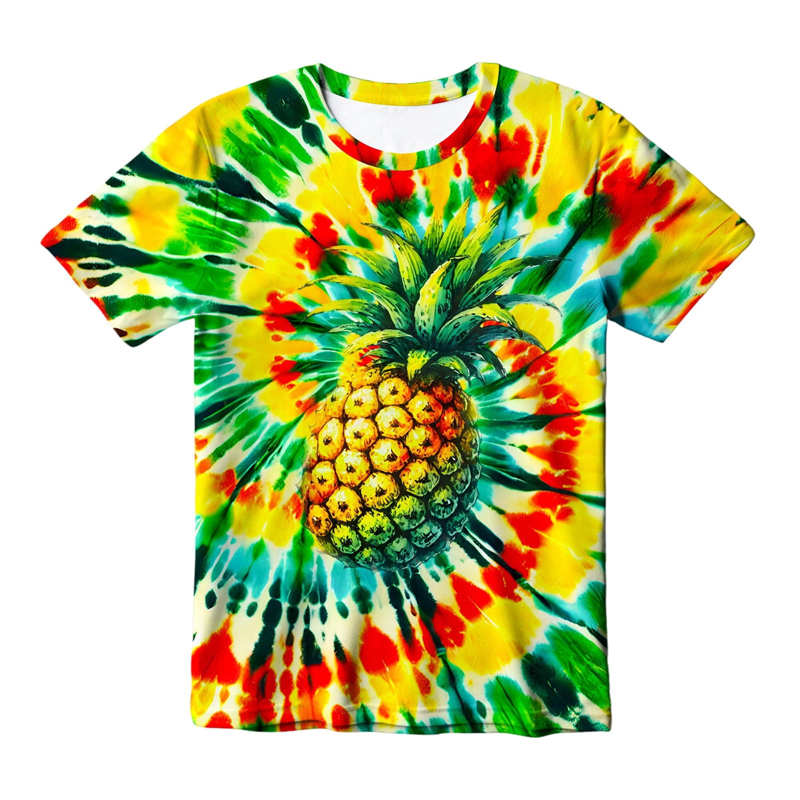 Byoo Tween Boys Stylish Graphic T-Shirt Comfortable Tie Dye Wolf Design ...