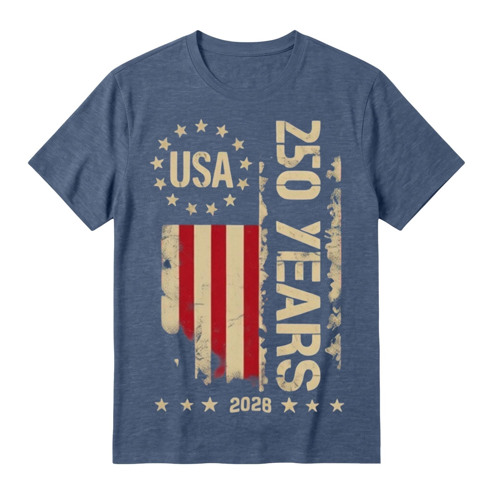 Byoo Tween Boys Vintage Tee Shirt 4th of July Flag Graphic Crew Neck ...