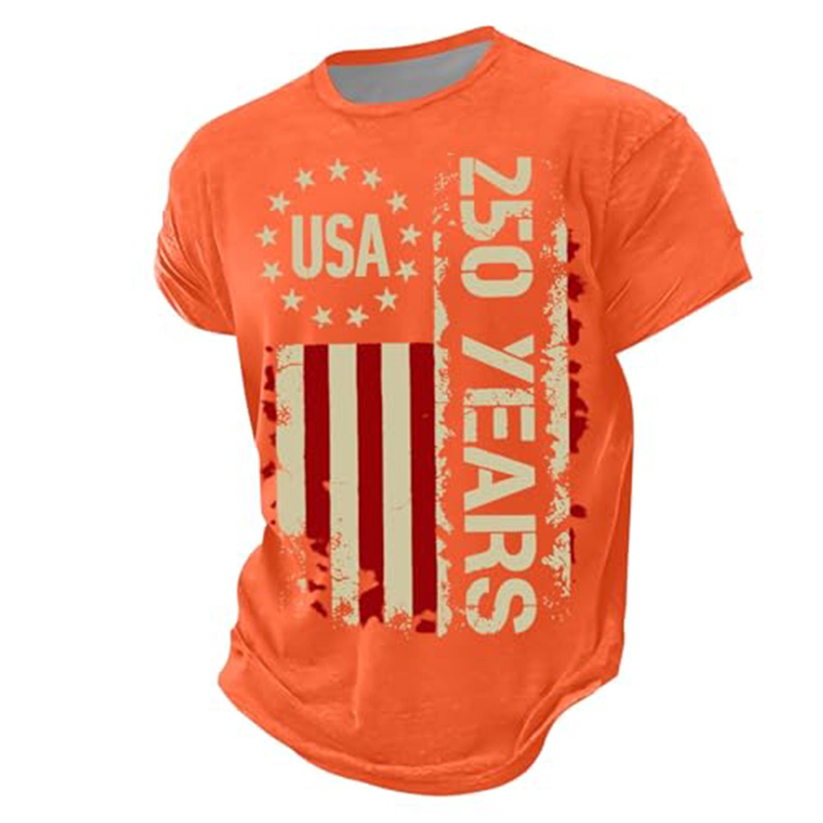 Byoo Tween Boys Vintage Tee Shirt USA Flag 250 Years Graphic Crew Neck ...