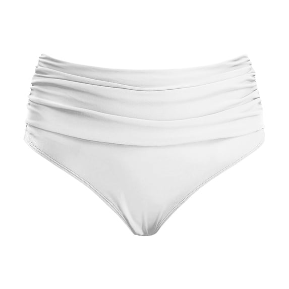 Byoo Tween Girl Solid Swimwear Ruched High Waisted Swim Bottoms Pool ...