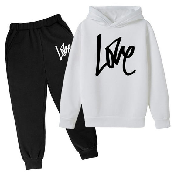 Byoo Tween Girl Tracksuit Sets Solid Color Full Zip Kangaroo Pocket ...