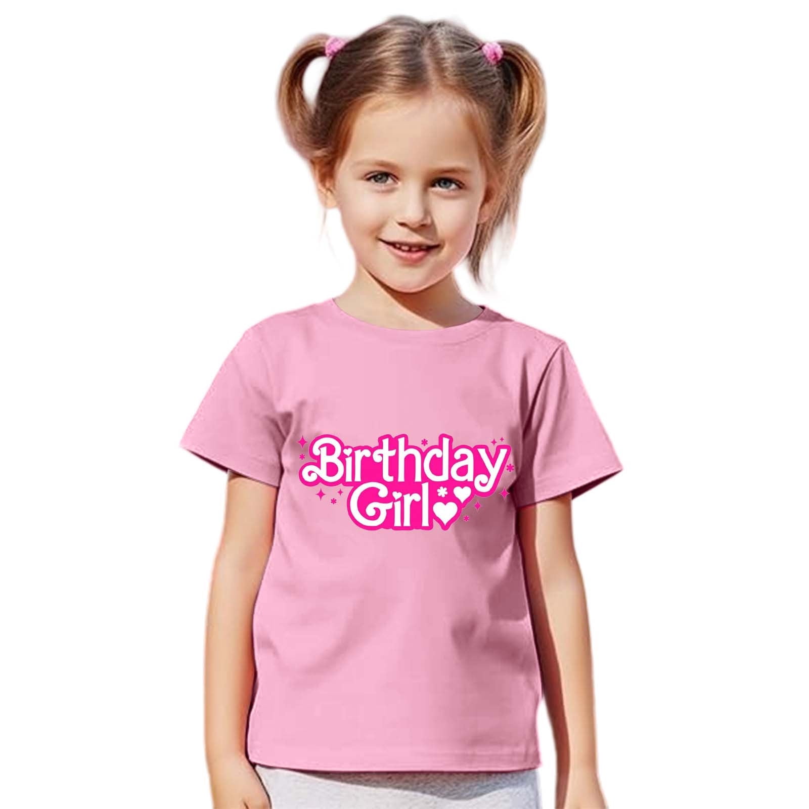 Byoo Tween Girl's Birthday T Shirt Cute Short Sleeve O-Neck Streetwear ...