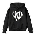 Byoo Tween Girl's Hoodie Valentine Day Oversized Letter Graphic Hoody ...