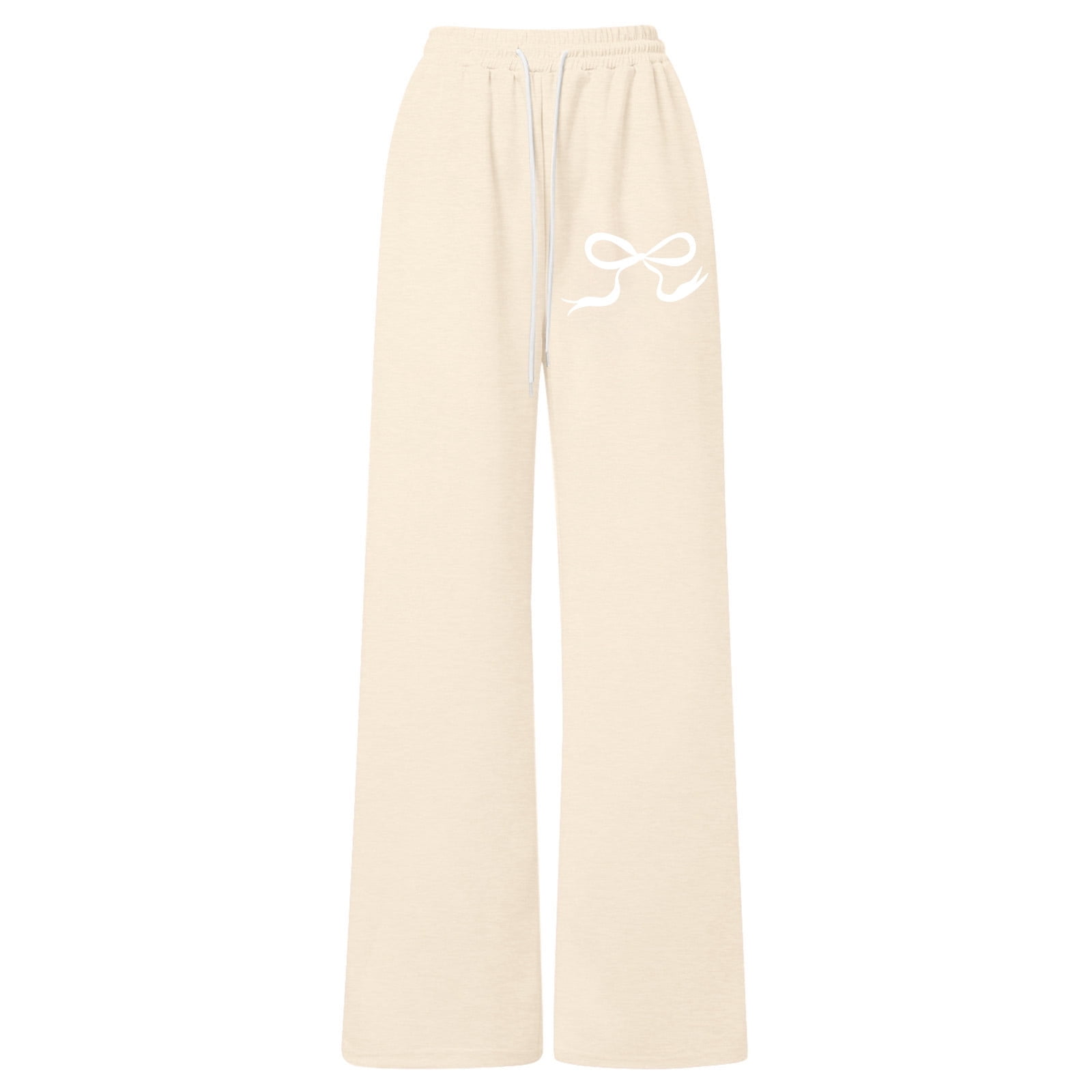 Byoo Tween Girls Bow Print Sweatpants Straight Wide Leg Drawstring ...