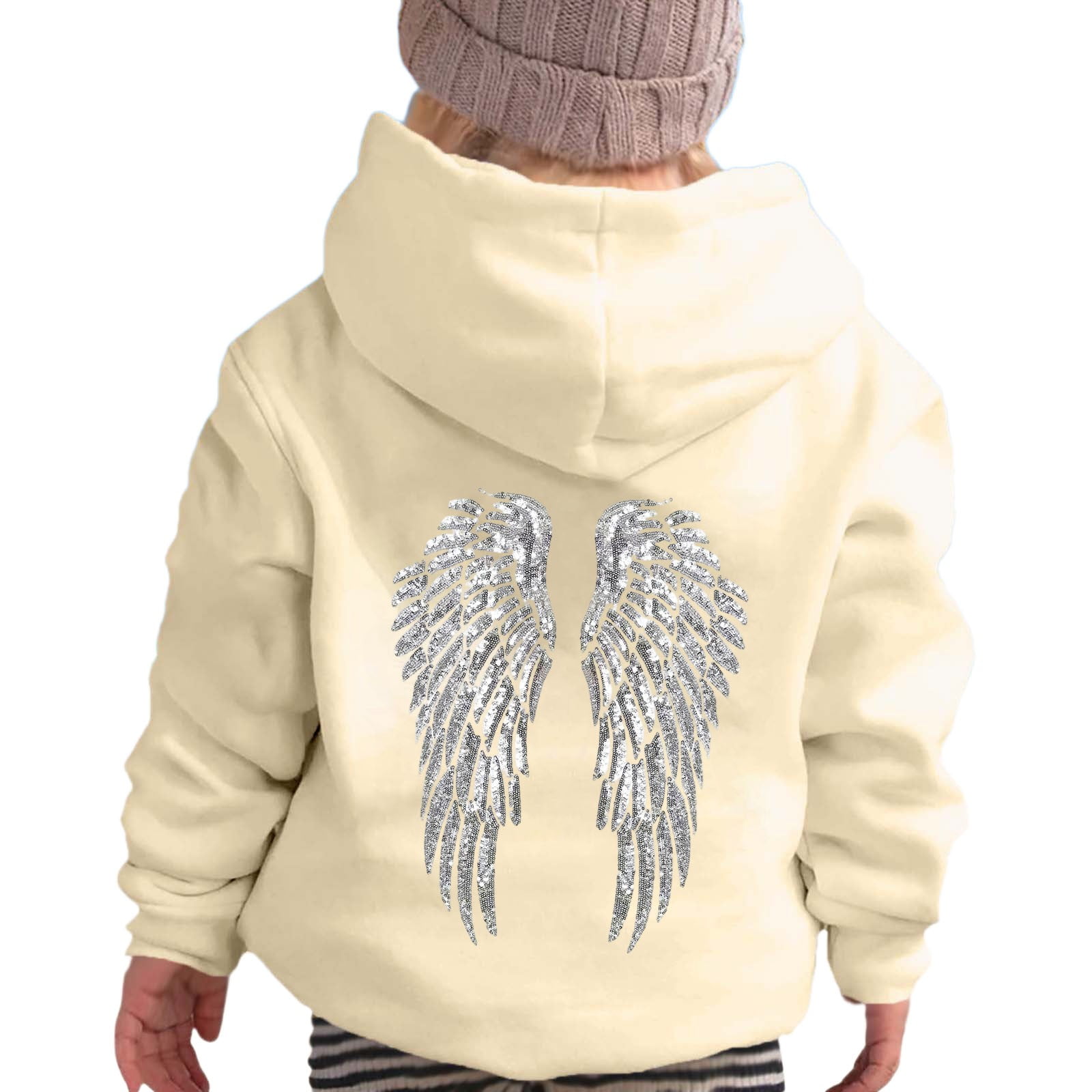 Byoo Tween Girls' Casual Hoodie Cute Angel Wing Print Hooded Pullover ...