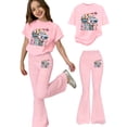 Byoo Tween Girls Clothes Set Letter Print Tee and Flare Pants Set ...