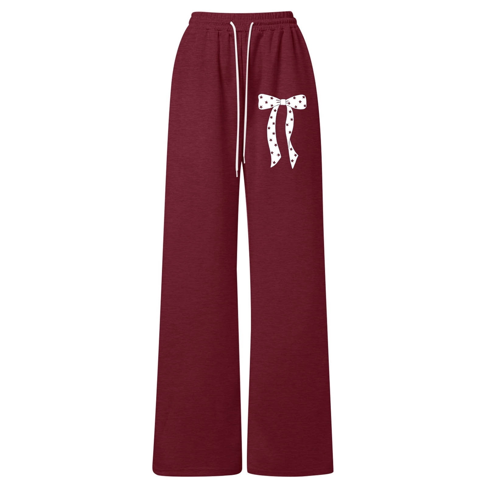 Byoo Tween Girls' Cute Drawstring Sweatpants Bow Graphic High Rise ...