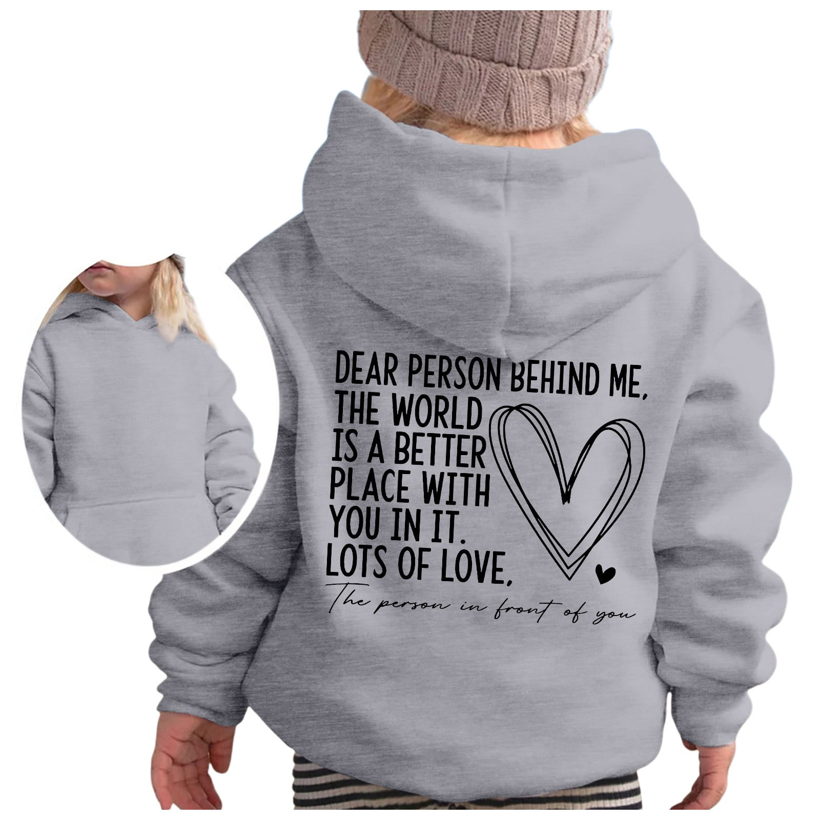 Byoo Tween Girls Hoodie Letter Print Long Sleeve Hooded Sweatshirt Soft ...