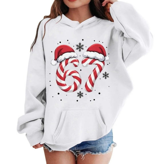 Byoo Tween Girls Number Graphic Hoodie Sweatshirt Oversized Hooded Long ...