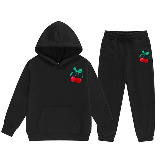 Byoo Tween Girls Outfits Set Heart Graphic Fleece Hoodie Hoody Pocket ...