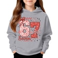 Byoo Valentine Day Hooded Sweatshirt for Teen Girl Number Print Hoodie ...