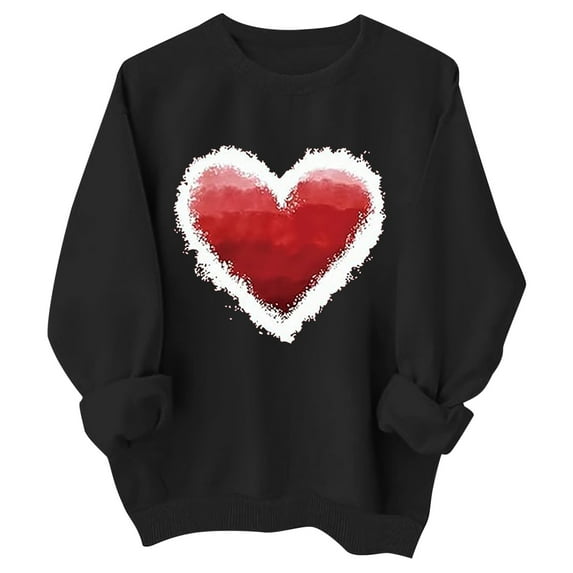 Byoo Valentine Day Sweatshirt for Big Girls Heart Graphic O-Neck ...