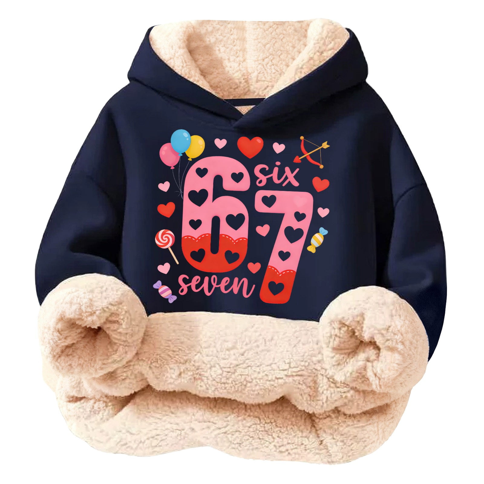 Byoo Valentine Day Teen Girl Sweatshirt Valentine Day Lined Number ...