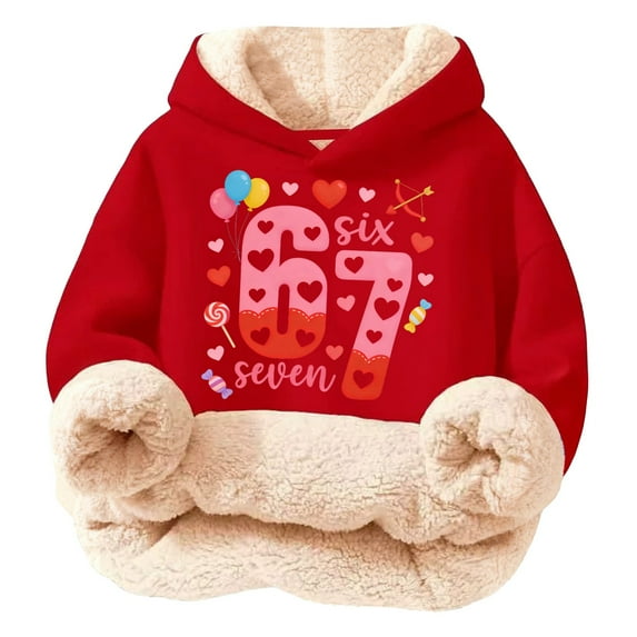 Byoo Valentine Day Toddler Girl Sweatshirt Valentine Day Lined Number ...