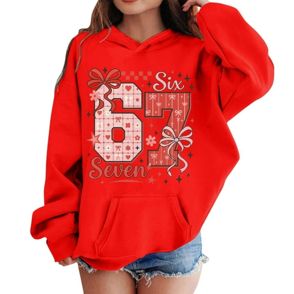 Byoo Valentine's Day Hoodie for Toddler Girl Comfy Number Printed Hoody ...