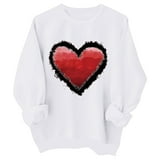 Byoo Valentines Little Girls Sweatshirt Cute Heart Graphic Long Sleeve ...