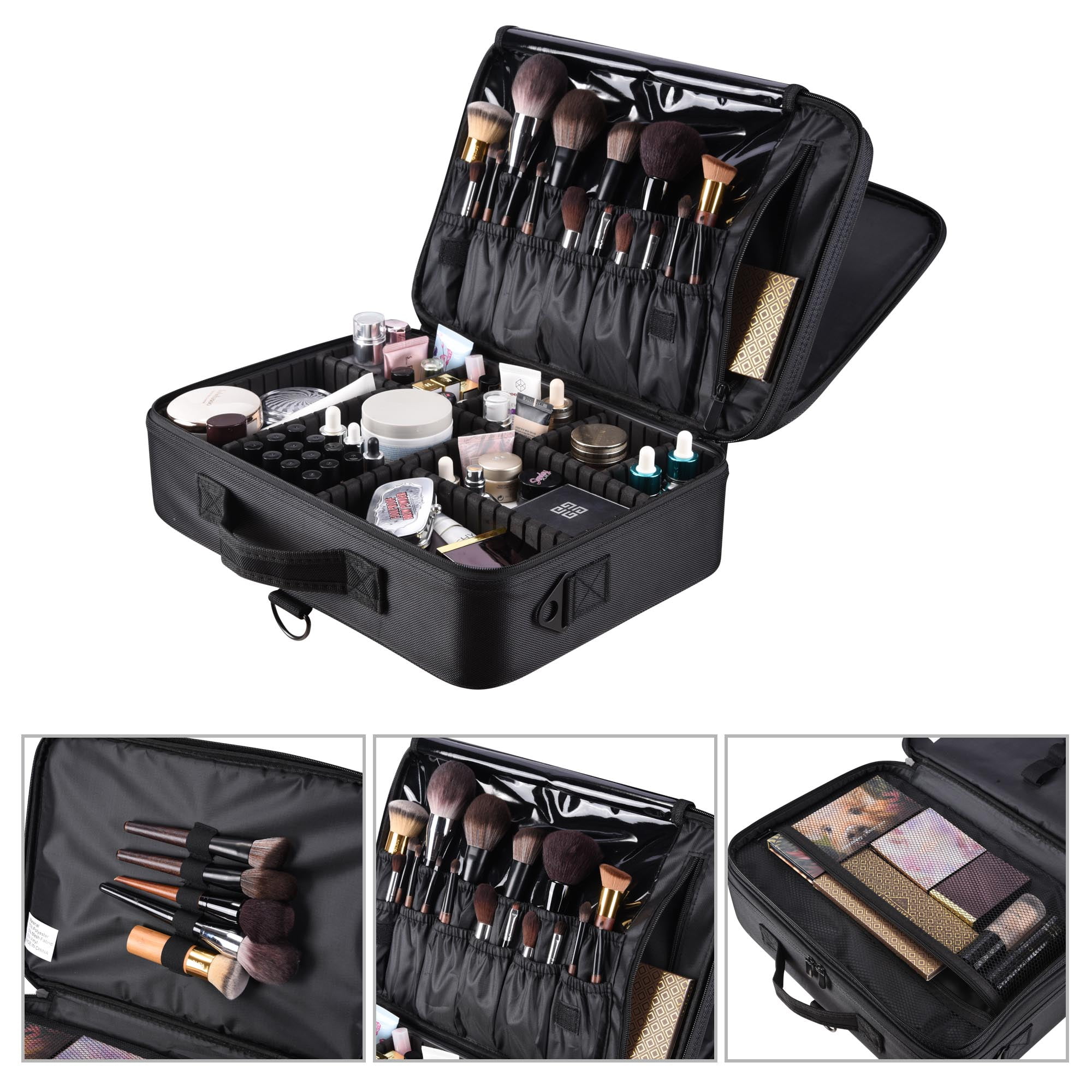 "Byootique 16"" Carry-On Professional Makeup Bag w/ Big Compartments ...