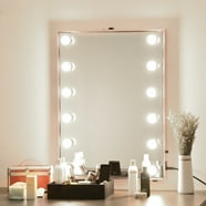 Thinkspace Beauty Counter-top 9 Bulb LED Hollywood Mirror, 14.2"H x 12 ...