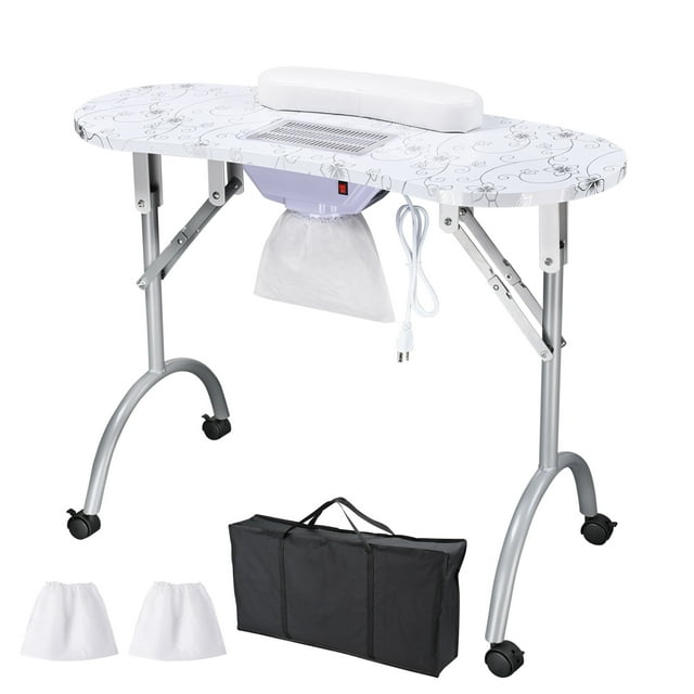 Byootique Portable Folding Manicure Nail Table Station Salon Desk ...