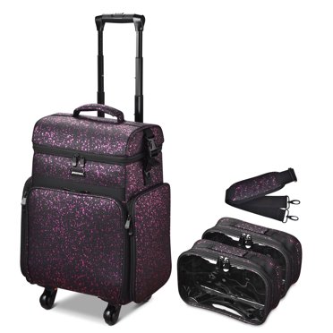 Byootique Pro 4in1 Aluminum Rolling Makeup Case, Cosmetic Storage with ...