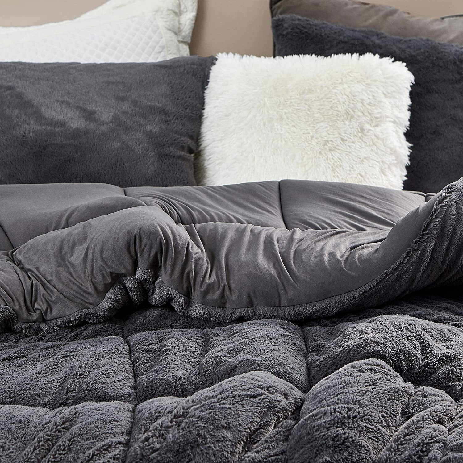 Coma Inducer Are You Kidding Bare - ® Oversized Comforter - Charcoal Gray Twin XL Teen & Dorm ...