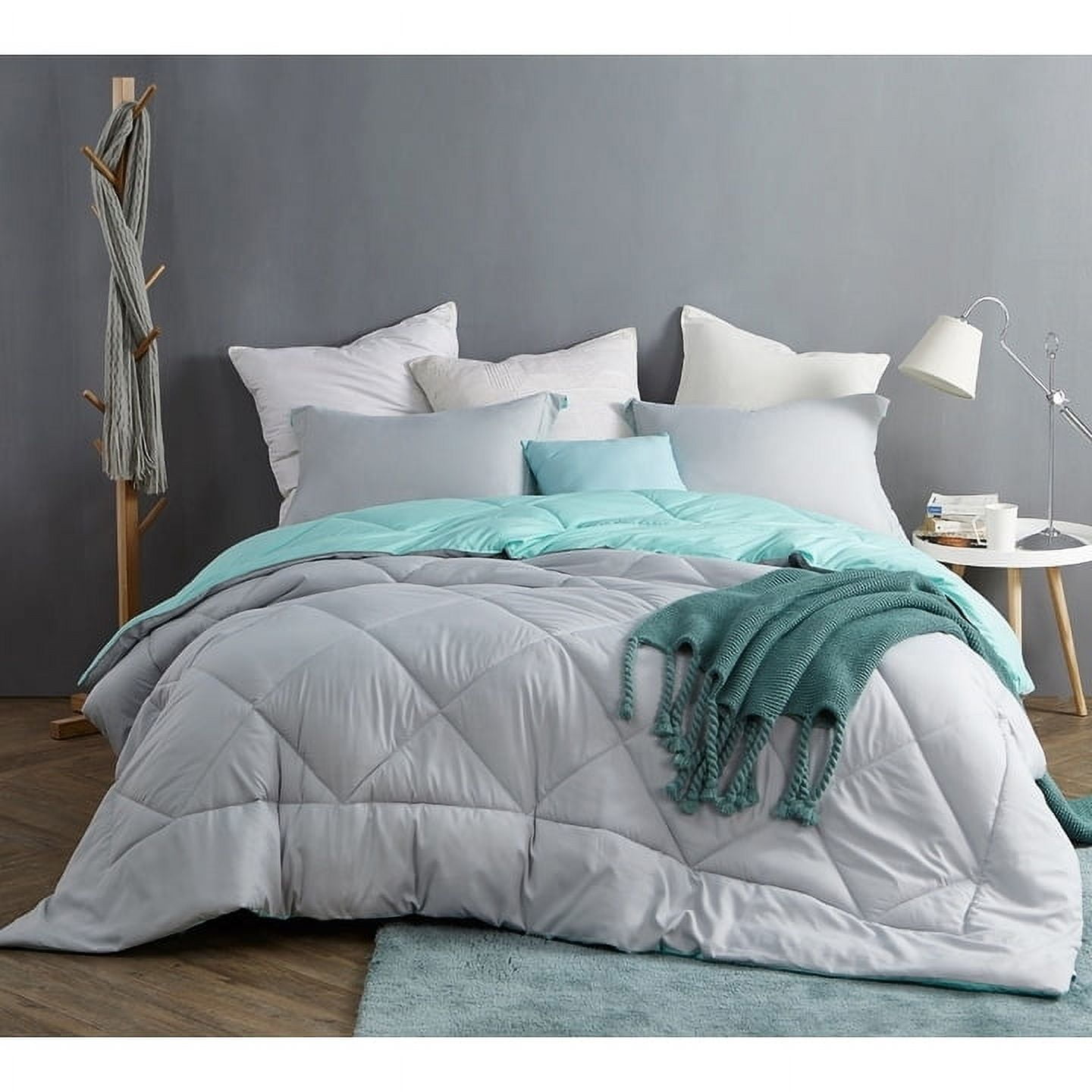 Byourbed BYB Glacier Gray/Yucca Reversible Comforter - Oversized ...