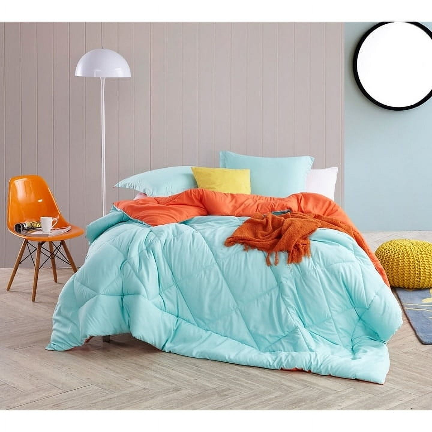 Byourbed BYB Yucca/Orange Reversible Comforter - Oversized Bedding ...