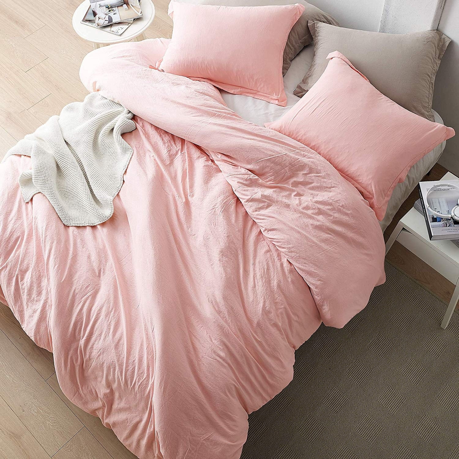 Byourbed Chommie - Weighted Natural Loft Comforter Set - Rose Quartz ...
