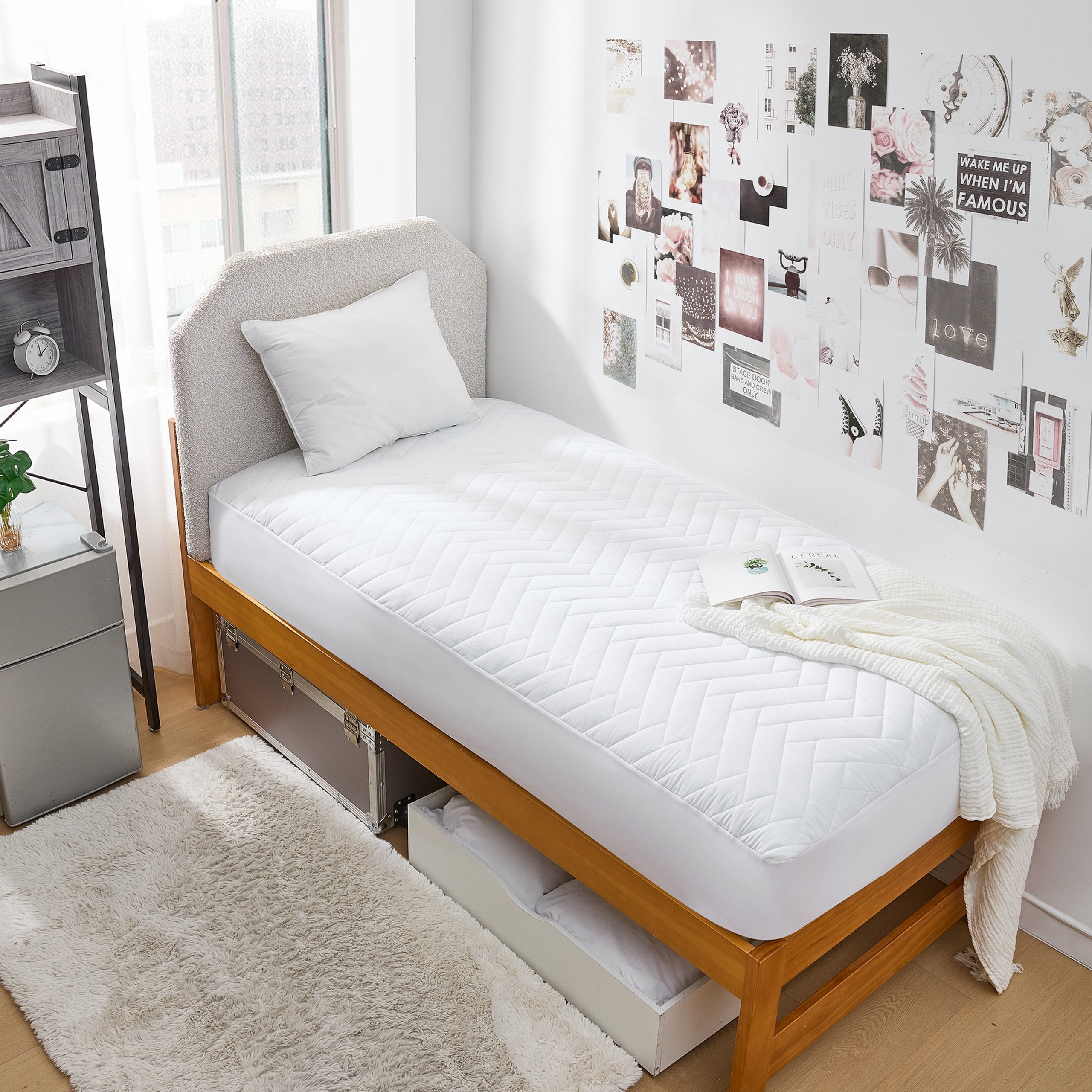 Byourbed Cotton-Top Twin XL Mattress Pad - Waterproof - White - Walmart.com