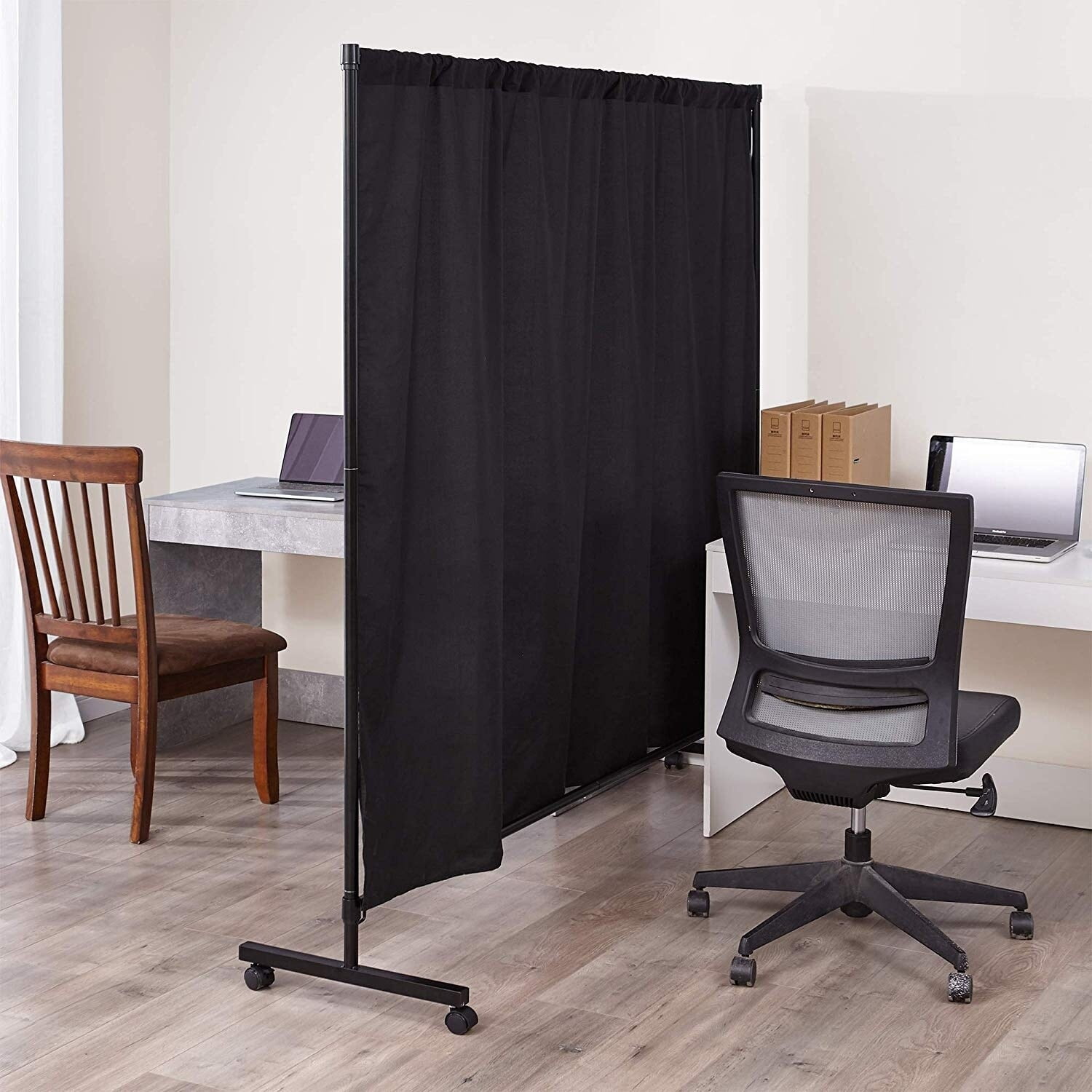 Don't Look at Me - Simplified Privacy Room Divider - Black Frame with ...