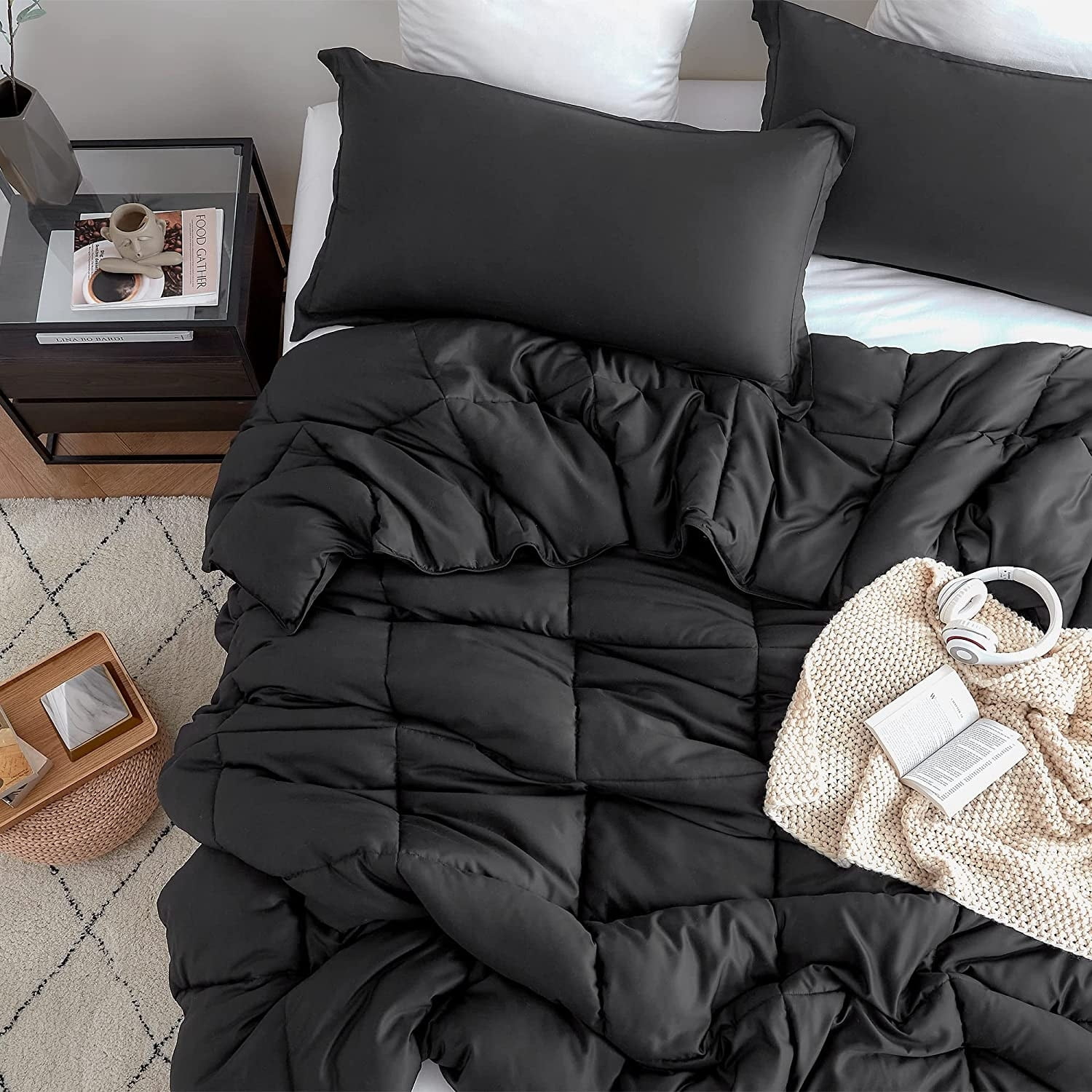 Coma Inducer Snorze® Cloud Comforter Set - ® Ultra Cozy - Black Twin XL ...