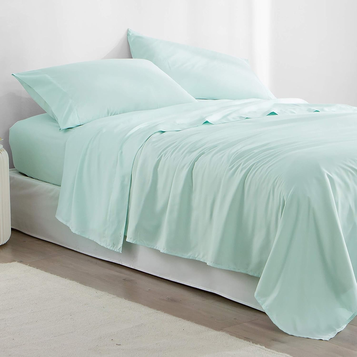 Byourbed Supersoft Microfiber Bed Sheet Set Mint Twin XL Traditional ...