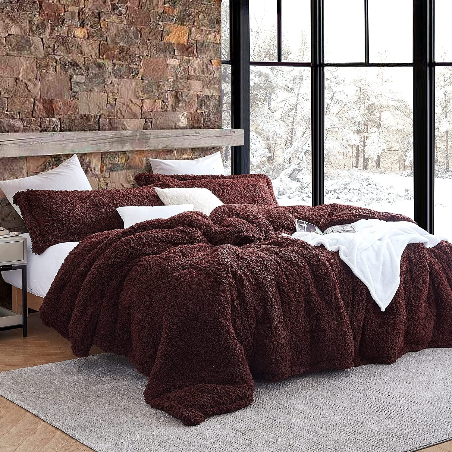 Byourbed Winter Thick - Coma Inducer Oversized Comforter Set - Burgundy ...