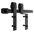 Bypass J Shape Sliding Barn Door Hardware Kit For Modern Double-Acting ...