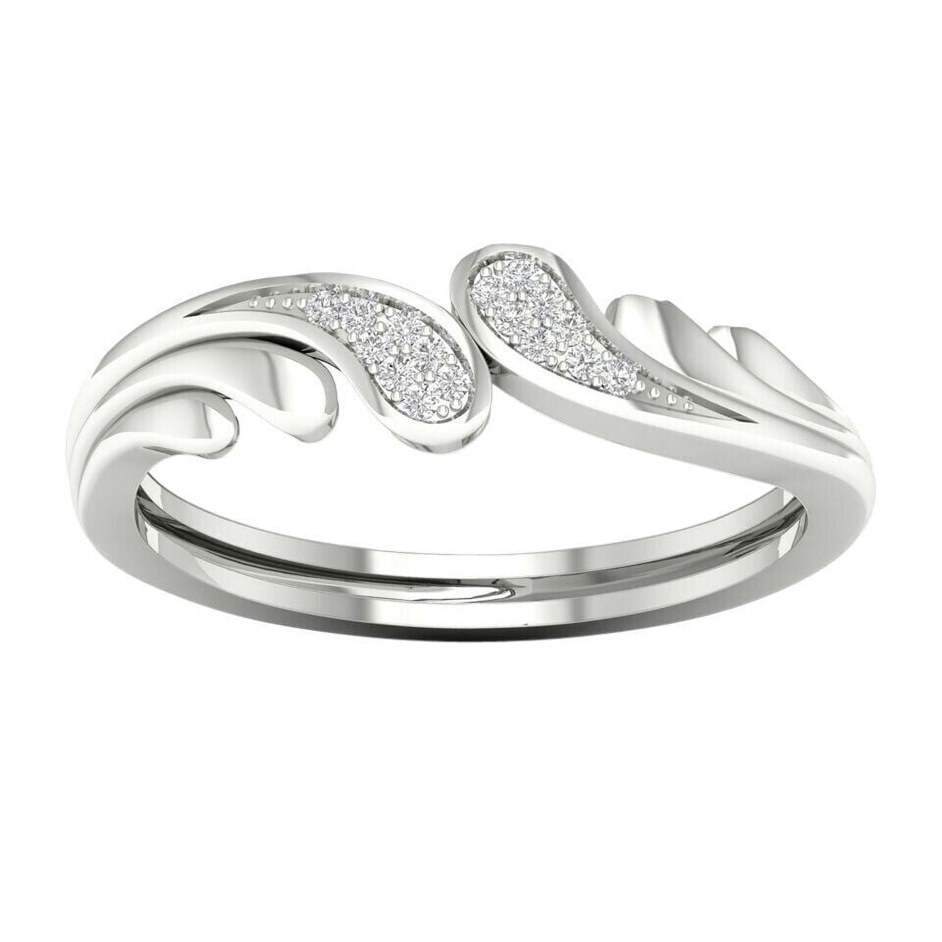 Bypass Pave Set Angel Wings Diamond Ring 1.6 Ct Diamond 14K White Gold ...