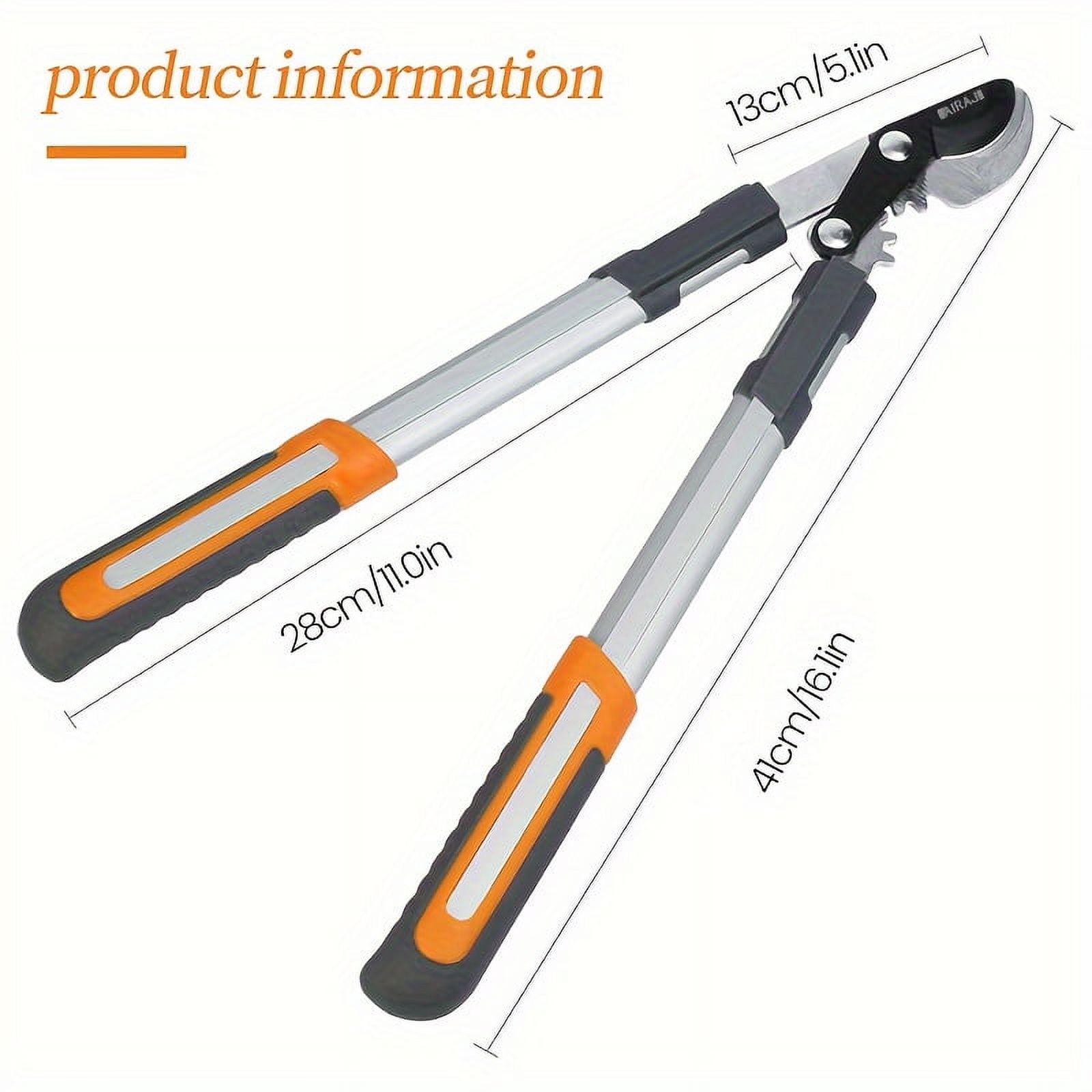 Bypass Pruning Shears 45 Cm, with Gear-Operated Cutting System, Cuts ...