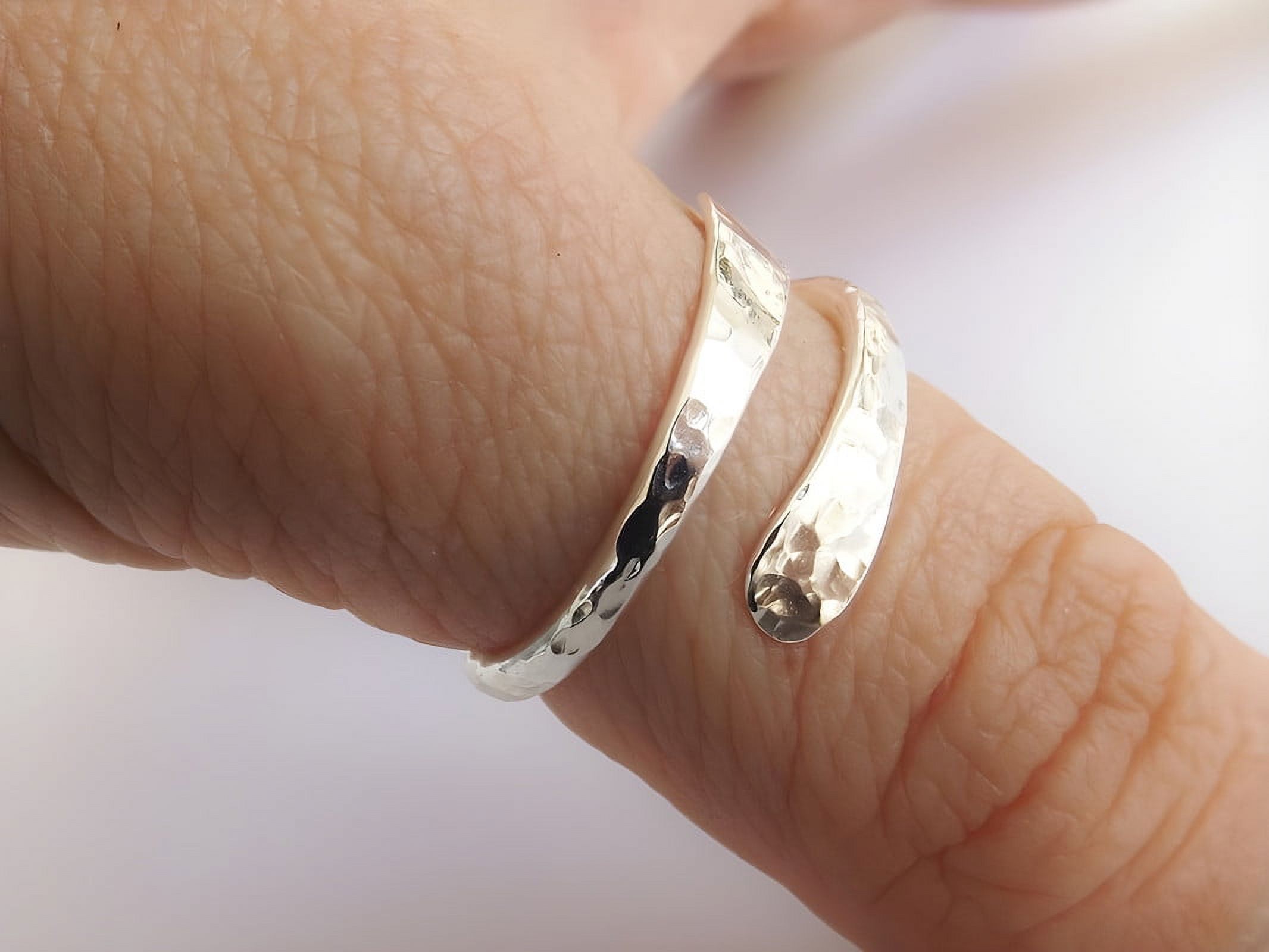 Bypass Thumb Ring,Hammered Thumb Ring,Textured Thumb Ring,Wrap Around ...