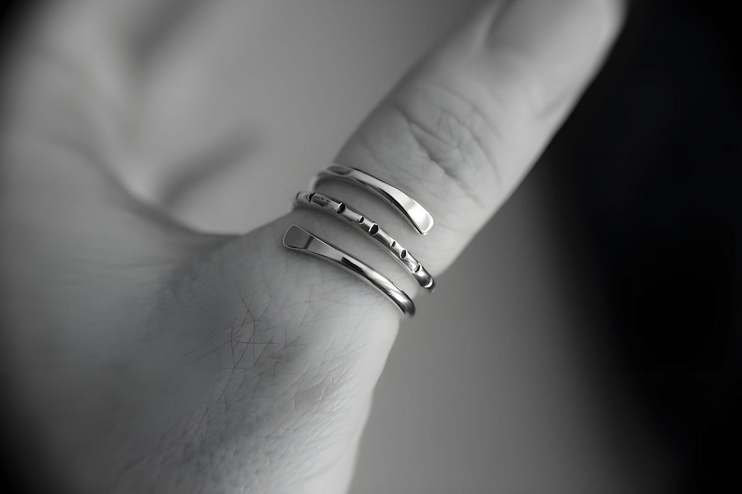 Bypass Thumb Ring , Hammered Thumb Ring, Textured Thumb Ring, Wrap ...