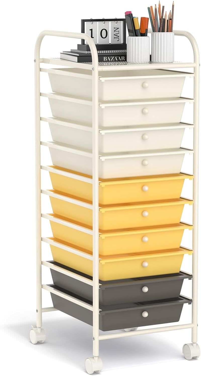Byroce 10-Tier Drawer Rolling Storage Cart, Tools Scrapbook Paper ...