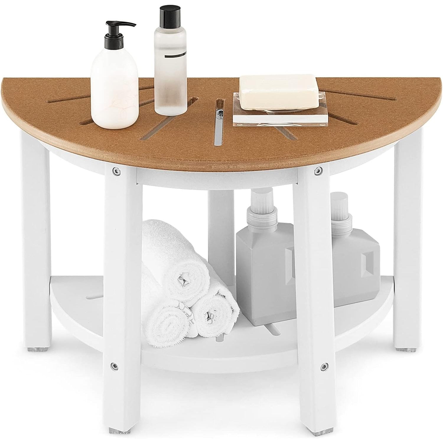 Byroce Shower Bench, Waterproof HDPE Bath Spa Seat for Inside Shower ...