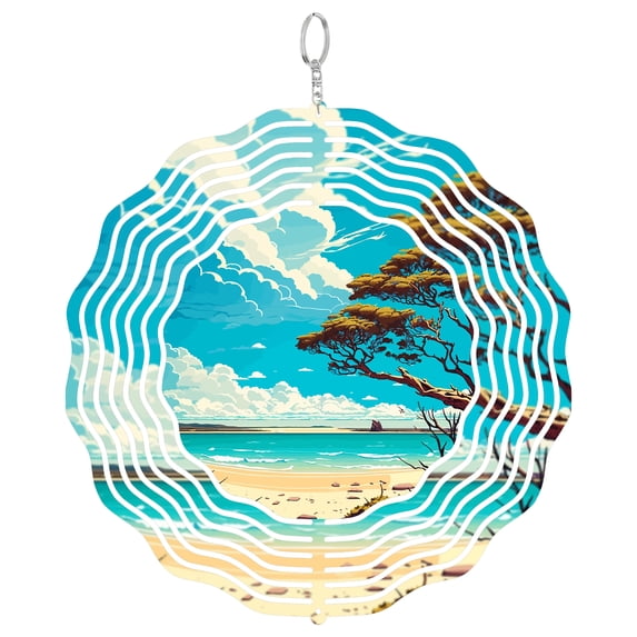 Byron Bay Australia Lighthouse 3D Wind Spinner Metal Kinetic Hanging ...