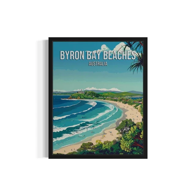 Byron Bay Beaches Australia Art Print Poster Wall Art Painting NO ...