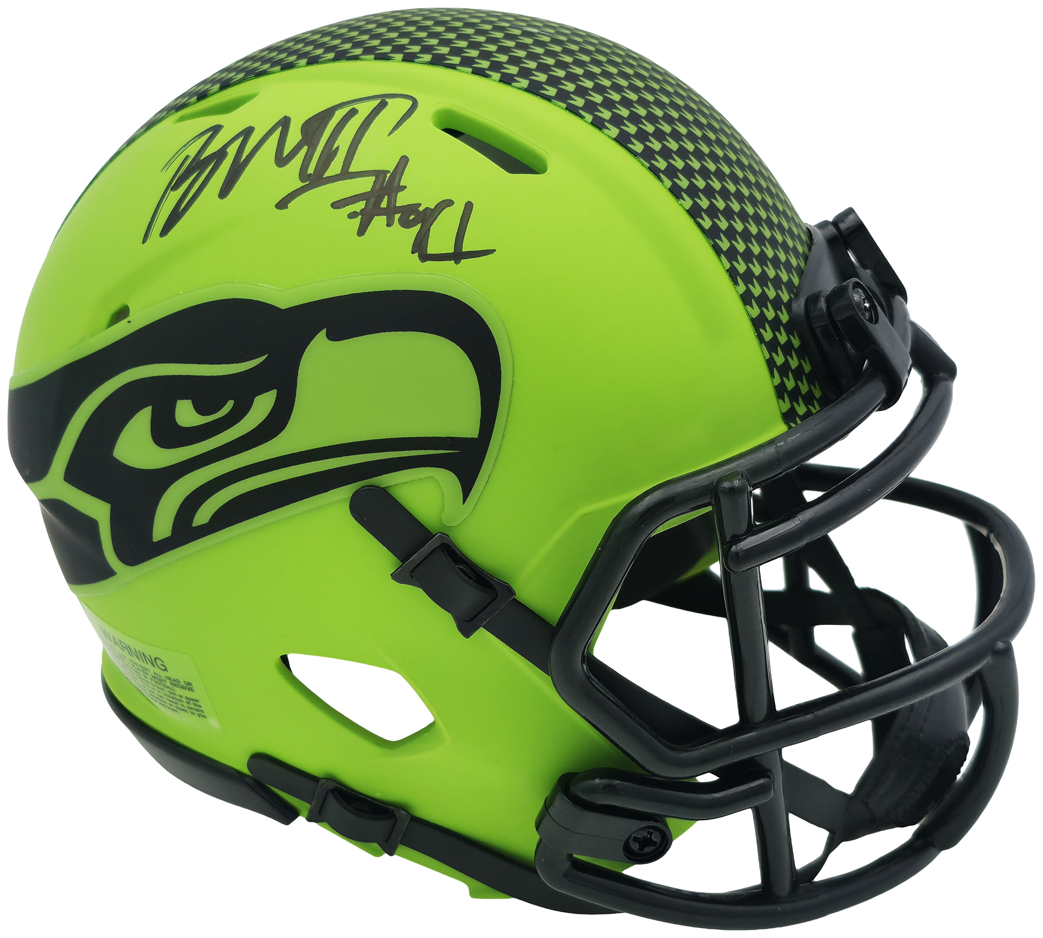 Byron Murphy II Autographed Seattle Seahawks Rave Green Speed Mini ...