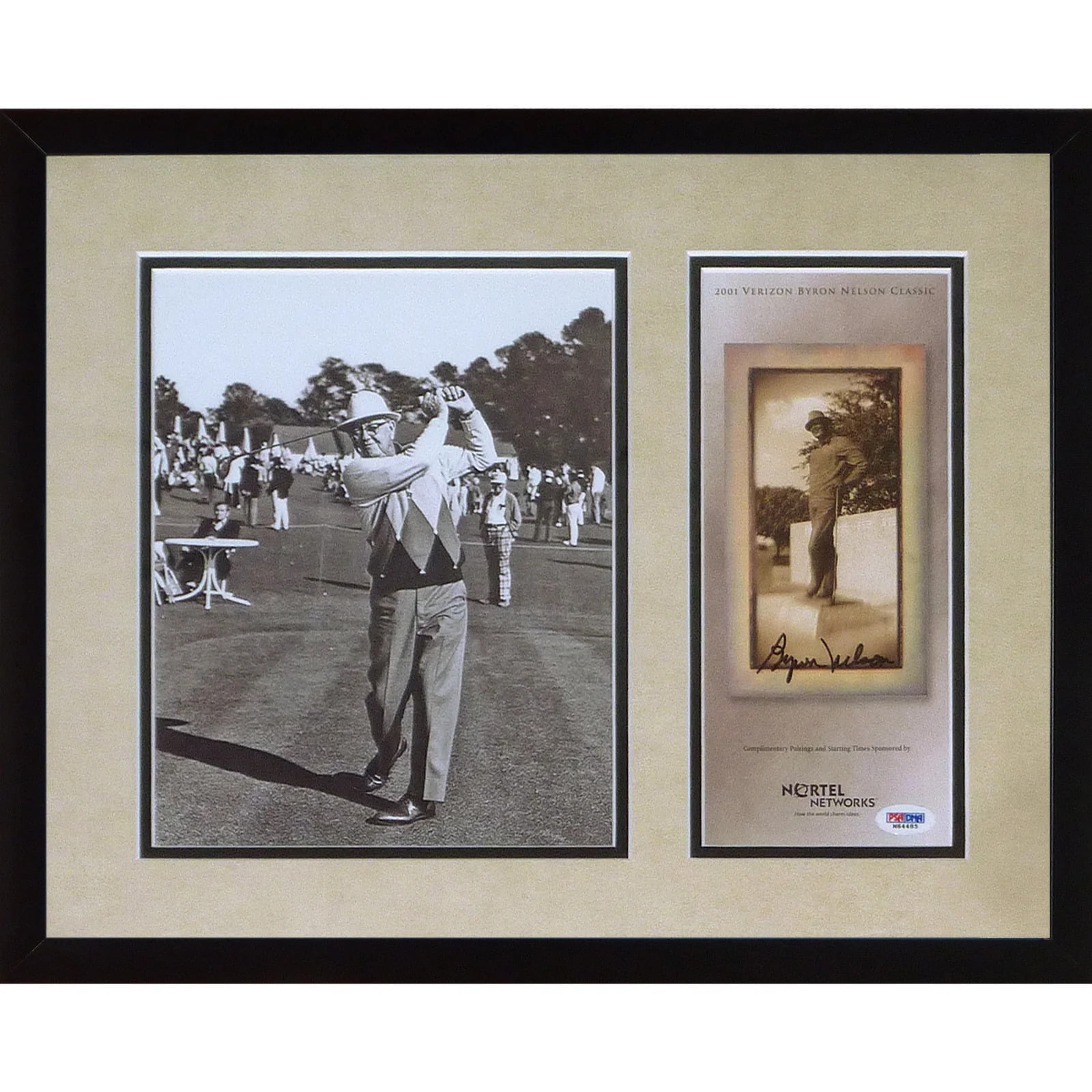 Byron Nelson Autographed 2001 Byron Nelson Classic Deluxe Framed ...