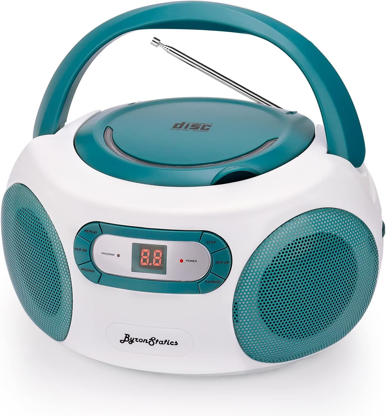 ByronStatics CD Player Boombox, AM FM Stereo, Battery, Headphone Jack ...