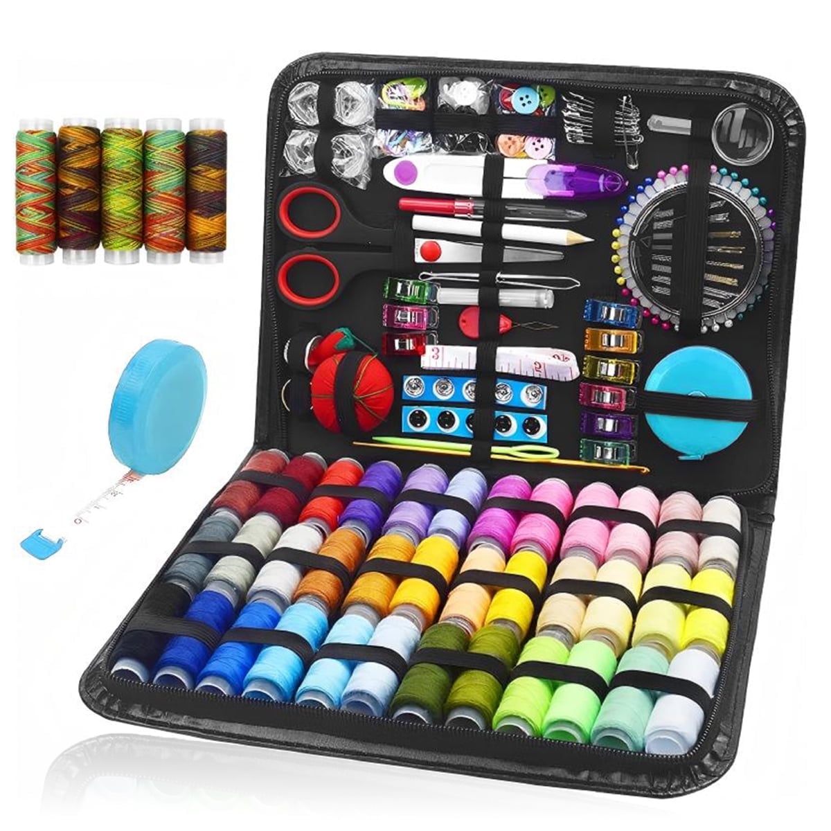 Byseng Sewing Kit for Adults, 229-Piece Needle and Thread Kit, Compact ...