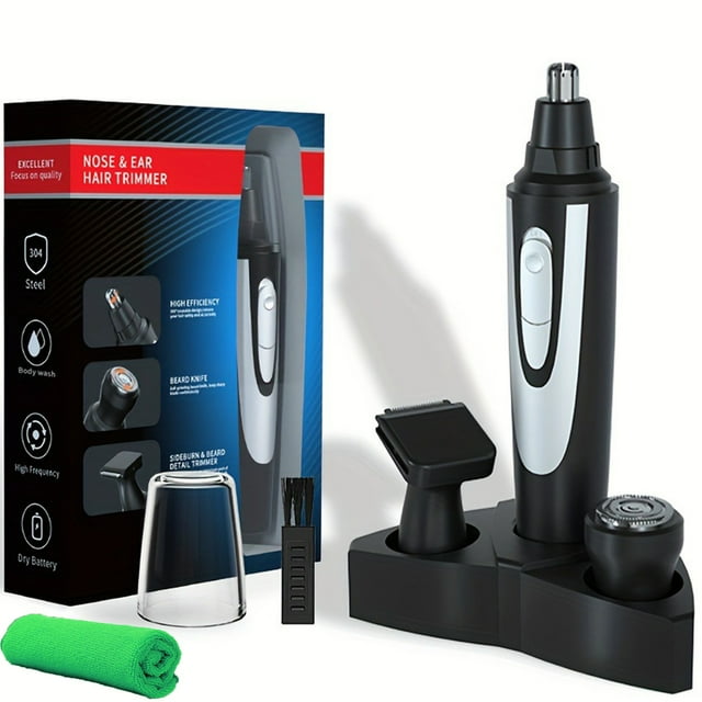 Byseng Nose Hair Trimmer for Men Women, 3 in 1 Painless Beard Razor, Sideburn Hair Trimmer and ...