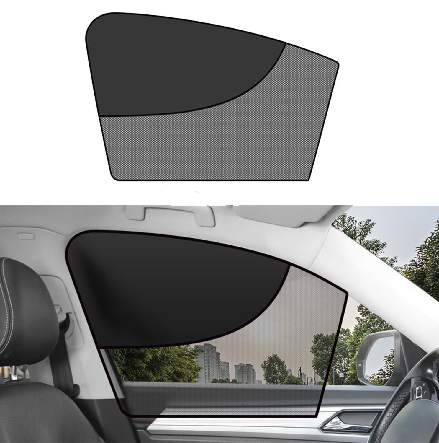 Byseng Window Shades for Car, Magnetic Double Layer Car Sun Shade for ...