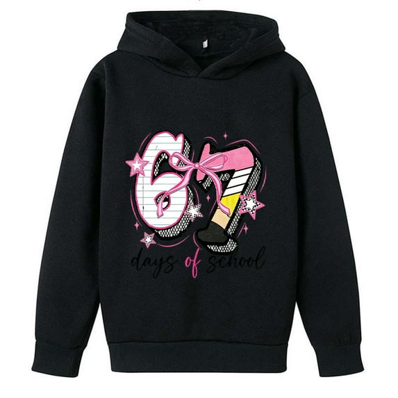 Bysome Big Girls Hoodies Teen Casual Hooded Long Sleeve Number Print ...